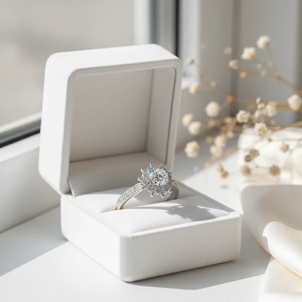 Royal Luxury Diamond Snowflake Fairy Tale Female Ring